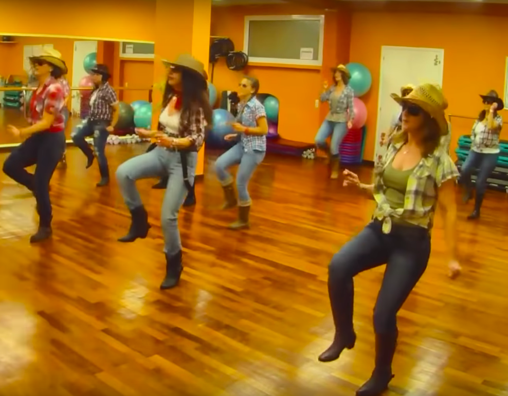 12 Cowgirls Line Up For ‘Boot Scootin’ Line Dance