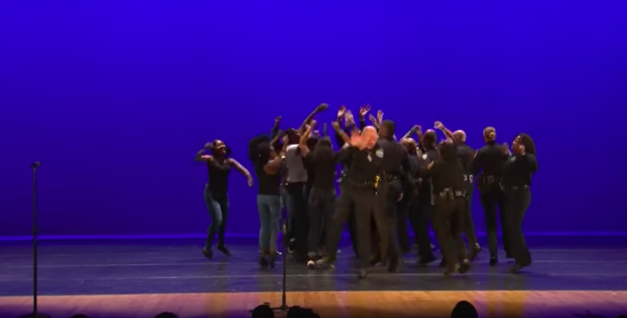 Police officers show high school dancers what they’re made of in epic ...