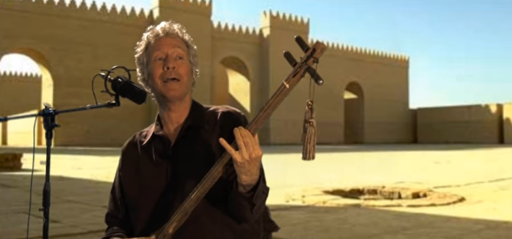 Man plays ‘epic of gilgamesh’ on traditional instrument in Sumerian