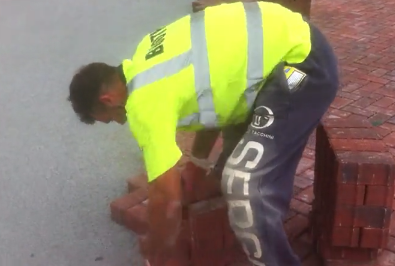Man Possesses Impressive Bricklaying Skills
