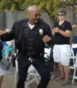Officer Stops At Party And Heats Things Up With His Dance Moves