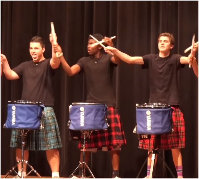 Kilt wearing teens upstage everyone at talent show with one-of-a-kind ...