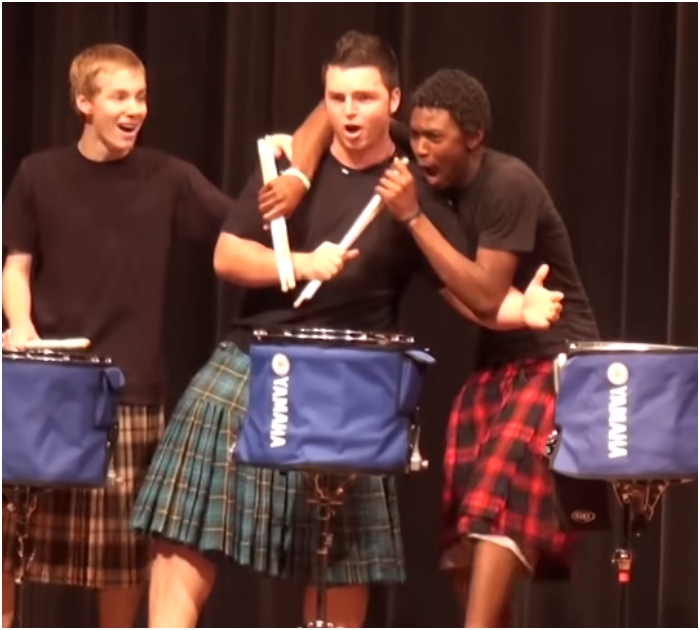 Kilt wearing teens upstage everyone at talent show with one-of-a-kind ...