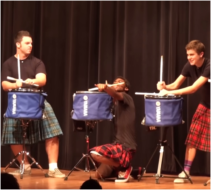 Kilt wearing teens upstage everyone at talent show with one-of-a-kind ...